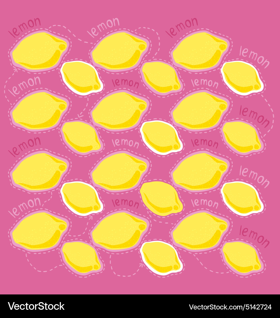 Lemon pattern Royalty Free Vector Image - VectorStock