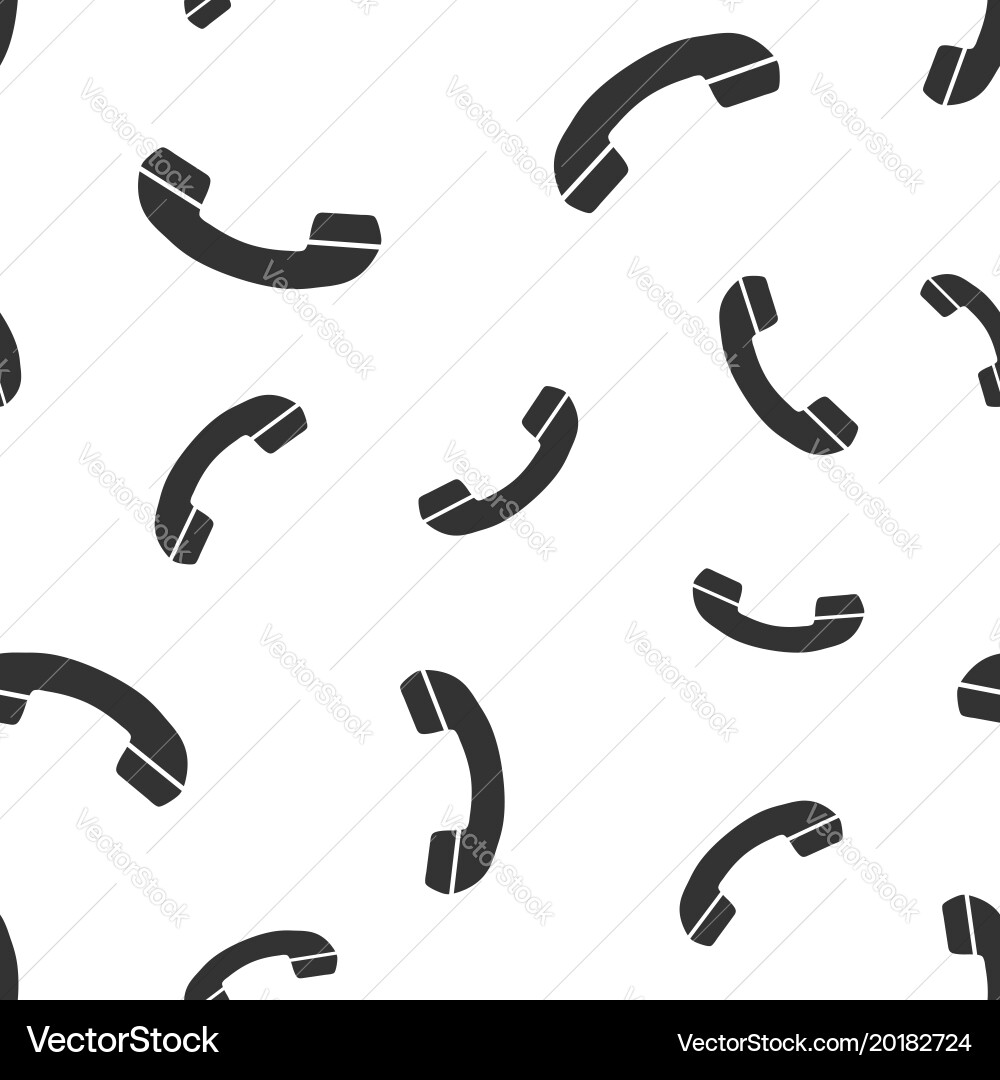 Phone contact support service seamless pattern Vector Image