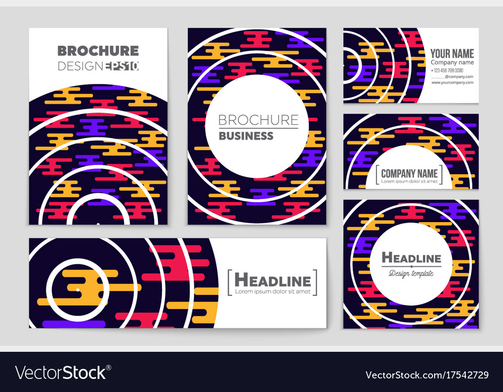 Abstract layout background set for art Royalty Free Vector