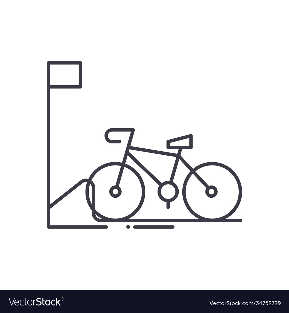 Bicycle parking icon linear isolated Royalty Free Vector Bicycle parking icon linear isolated Royalty Free Vector