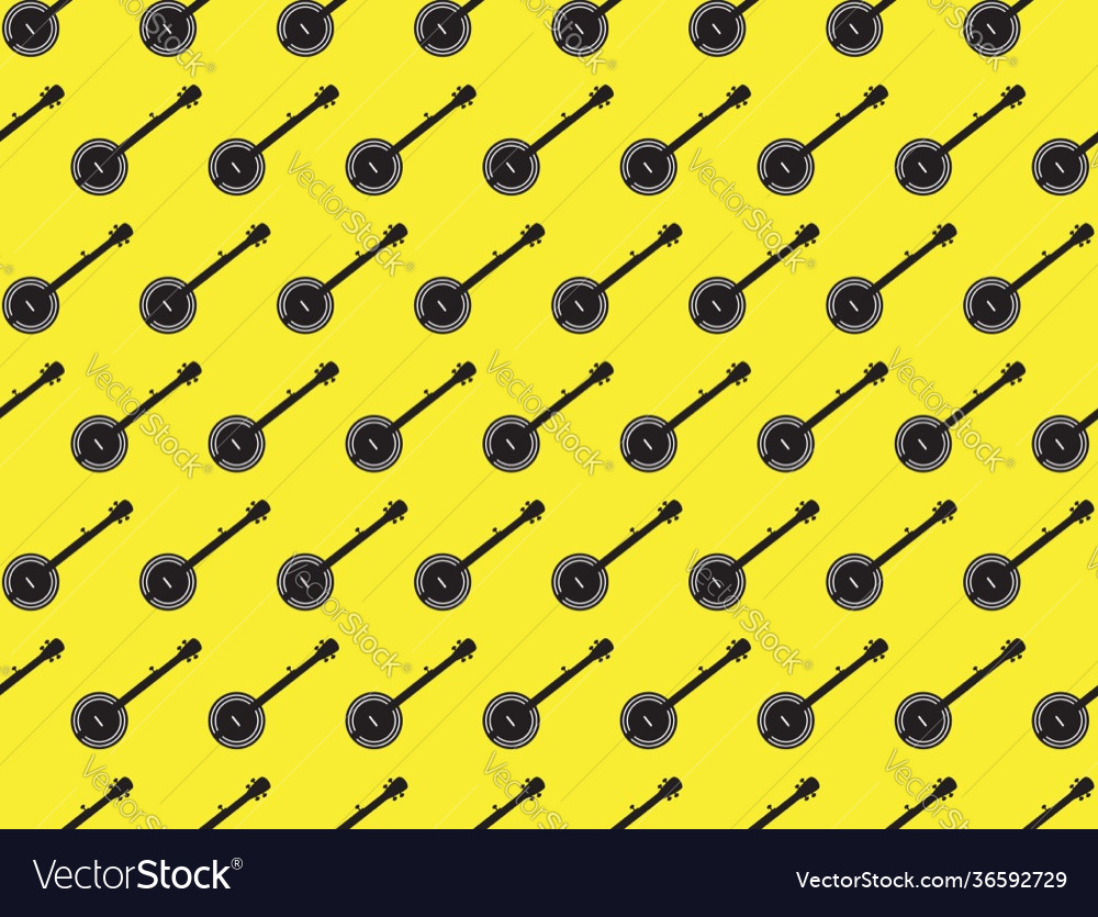 Five string banjo silhouette background Royalty Free Vector Five string banjo silhouette background Royalty Free Vector