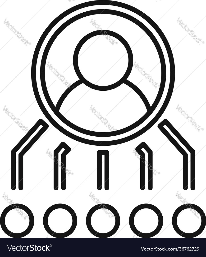 Restructuring person icon outline style Royalty Free Vector Restructuring person icon outline style Royalty Free Vector