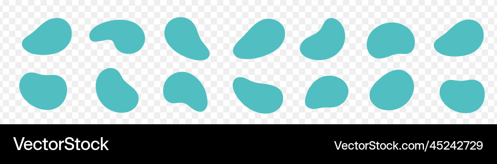 Set of different irregular dynamic blob form Vector Image