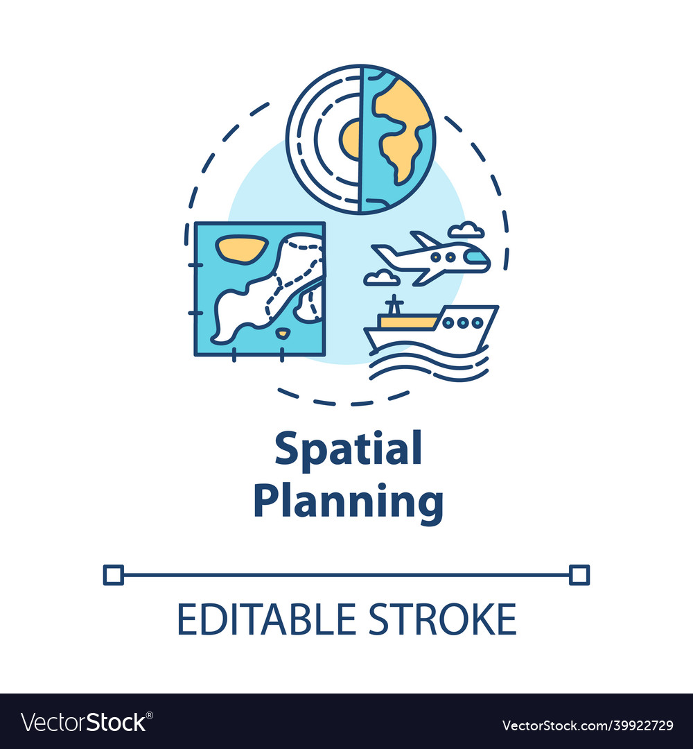 Spatial planning concept icon public sector Vector Image