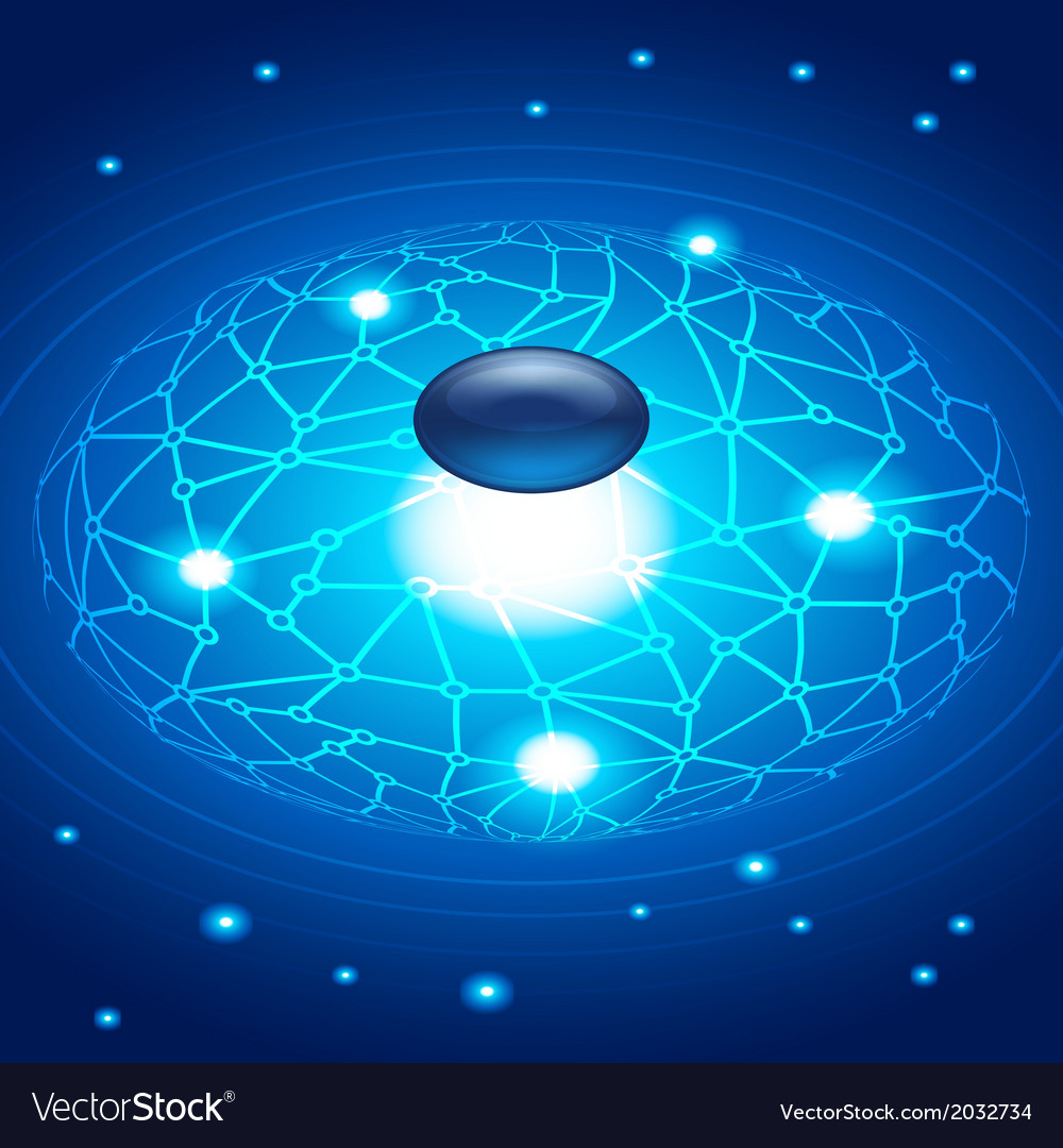 Abstract space connection points and lines Vector Image