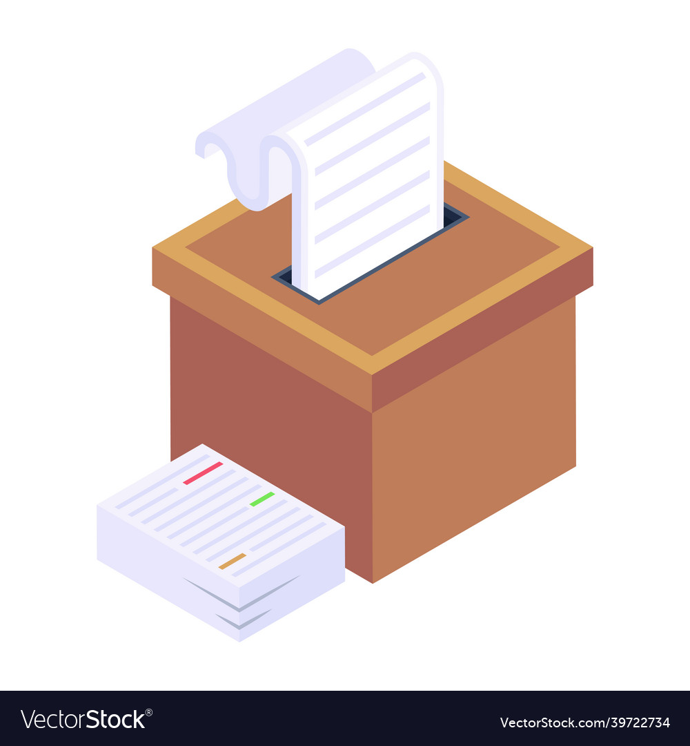 Documents box Royalty Free Vector Image - VectorStock