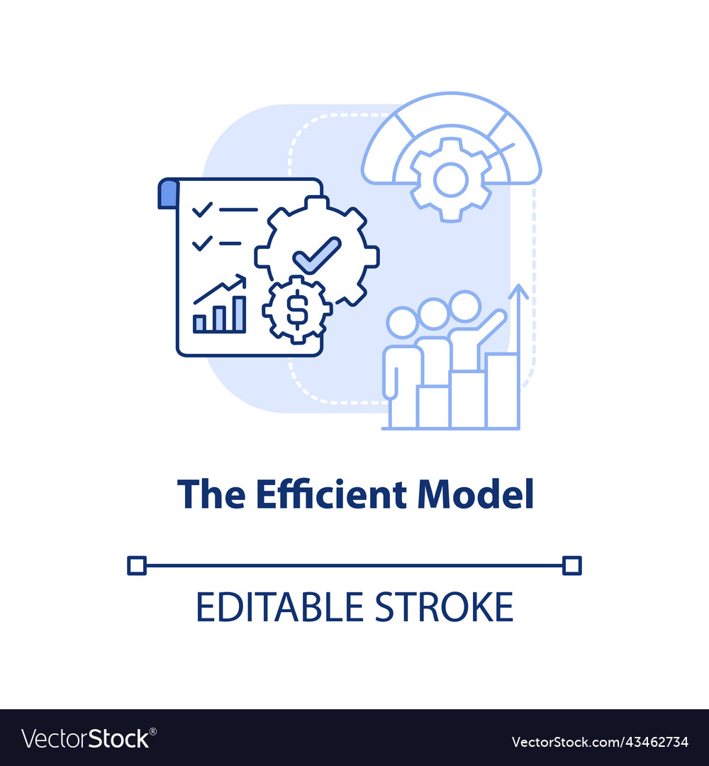 Efficient model light blue concept icon Royalty Free Vector Efficient model light blue concept icon Royalty Free Vector