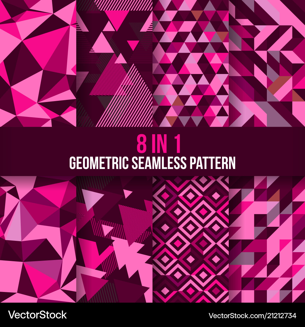 Geometric seamless pattern background rose scheme Vector Image