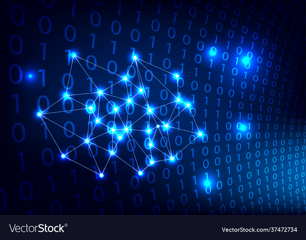 Graphics design digital circuit with binary coded Vector Image