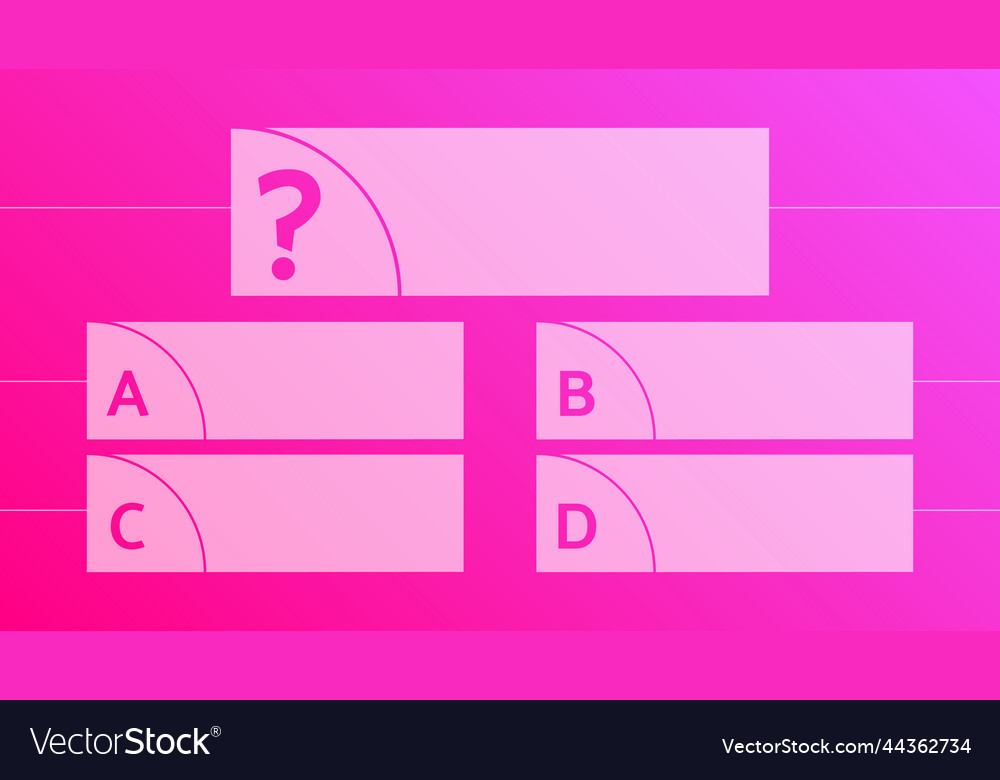 Multiple Choice Quiz Template Royalty Free Vector Image 