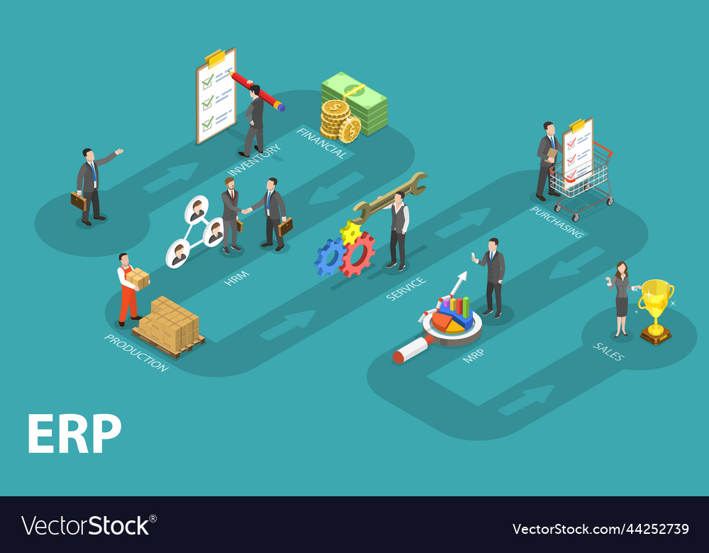 3d isometric flat conceptual Royalty Free Vector Image