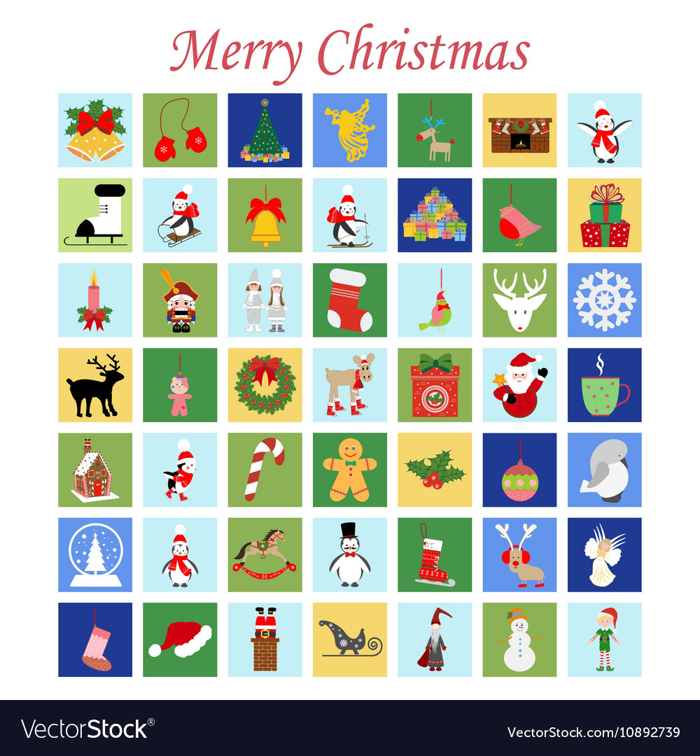 Christmas set Royalty Free Vector Image - VectorStock