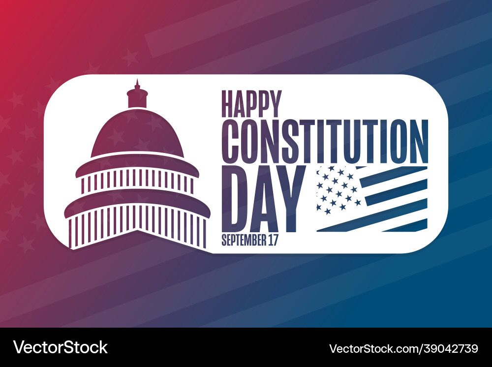 Happy constitution day and citizenship day Vector Image