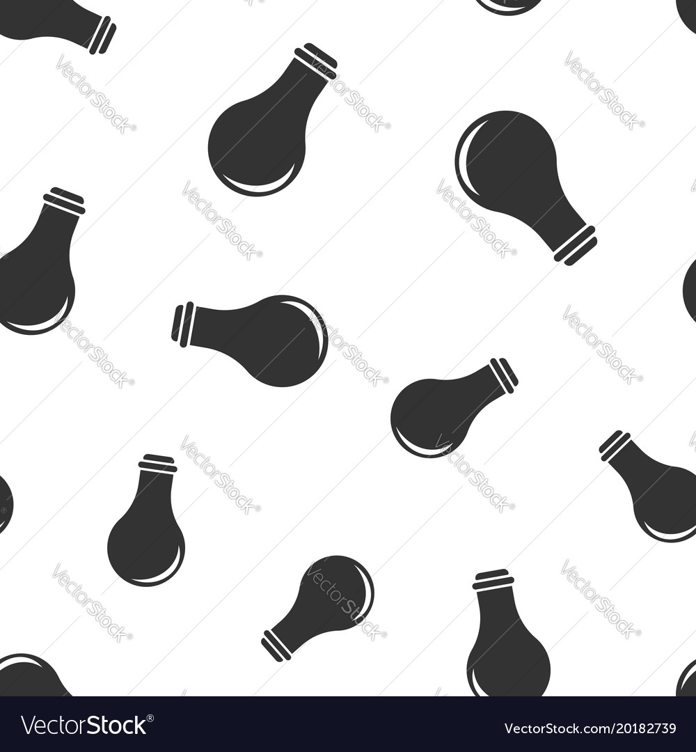 Lightbulb seamless pattern background icon flat Vector Image