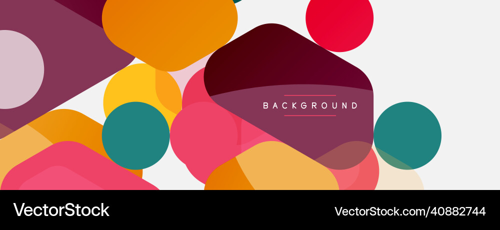 Abstract round geometric shapes and circles Vector Image