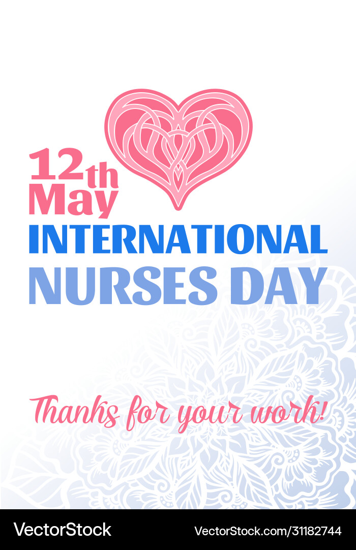 International nurses day 12 may poster Royalty Free Vector