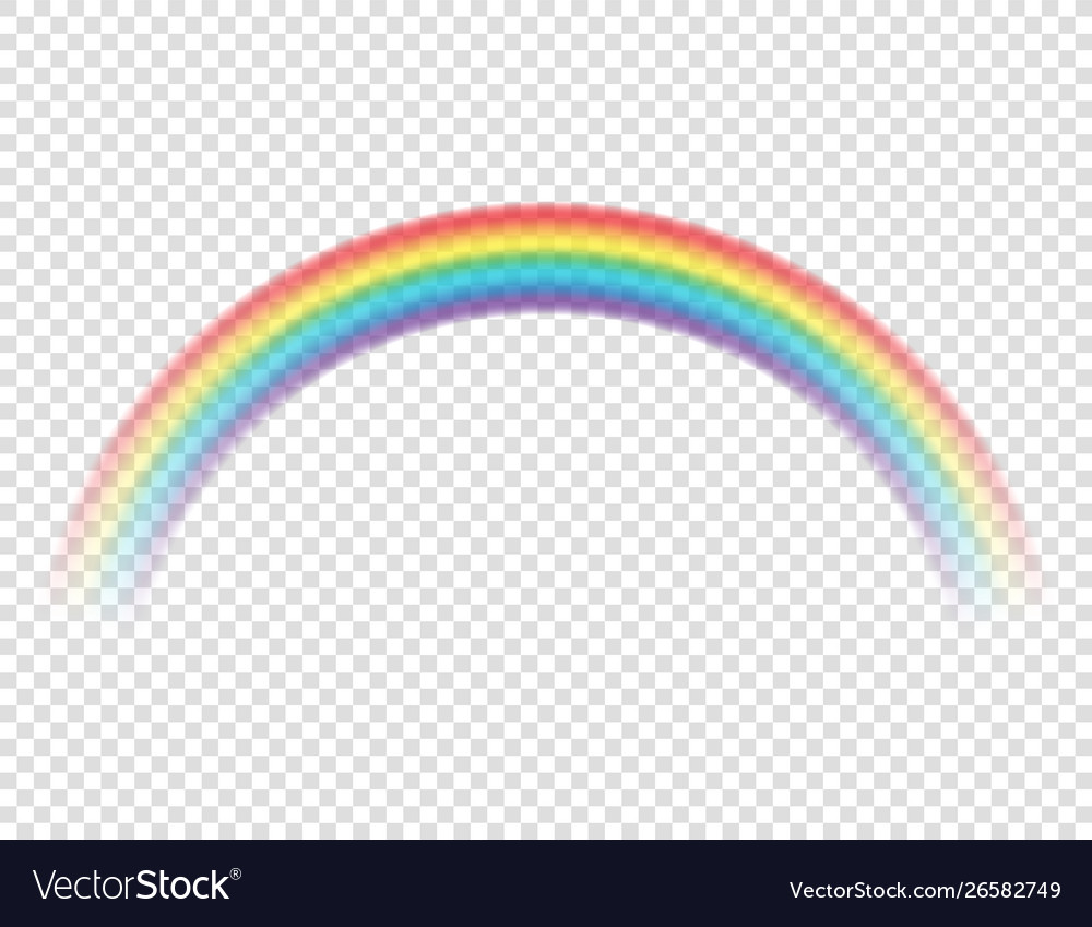 Abstract realistic cartoon colorful rainbow on Vector Image