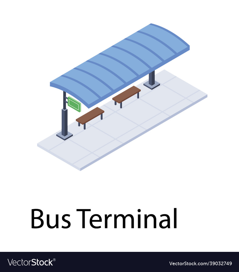 Bus stop Royalty Free Vector Image - VectorStock