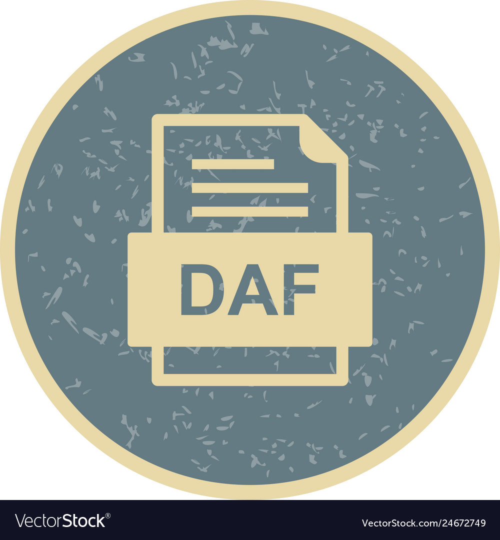 Daf file document icon Royalty Free Vector Image