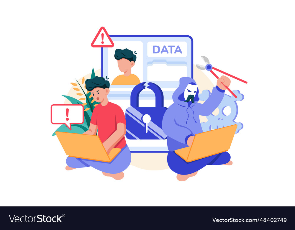 Hacker stealing user data Royalty Free Vector Image Hacker stealing user data Royalty Free Vector Image
