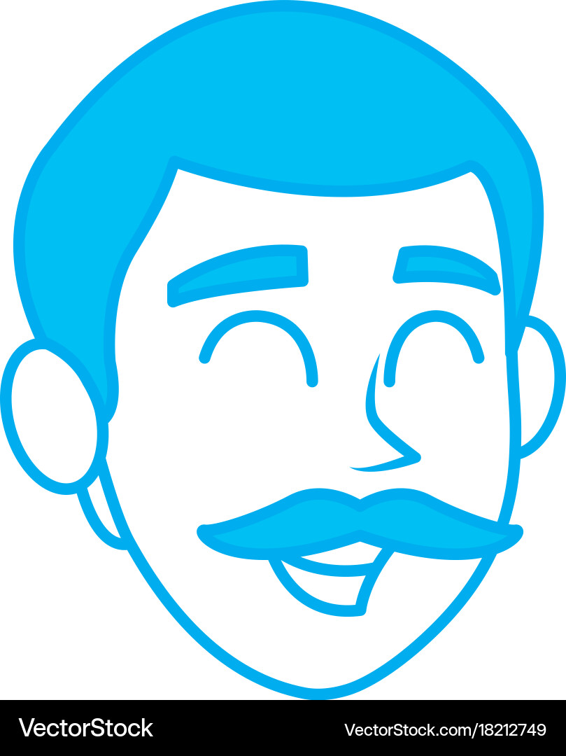 Man smiling cartoon Royalty Free Vector Image - VectorStock