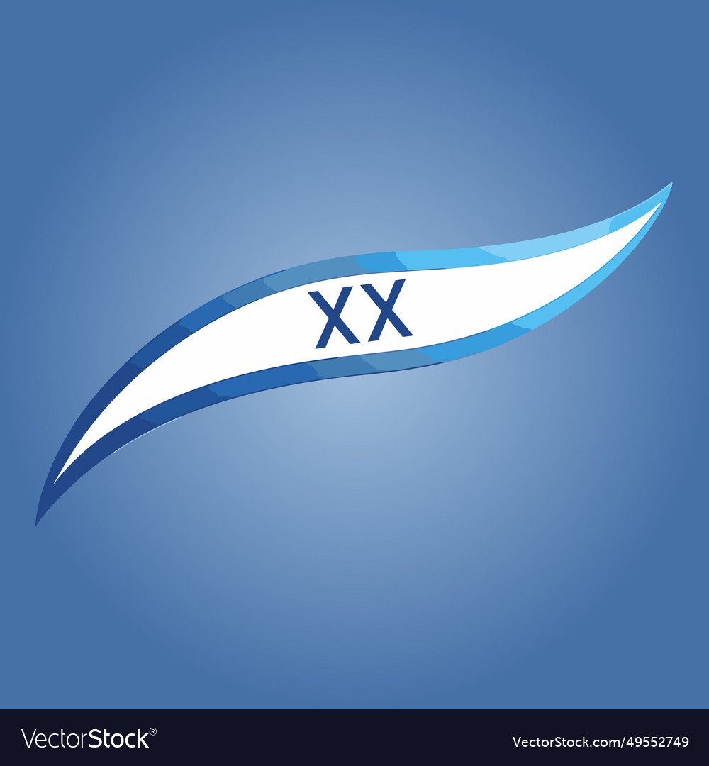 Mobile app development filled gradient initial Vector Image