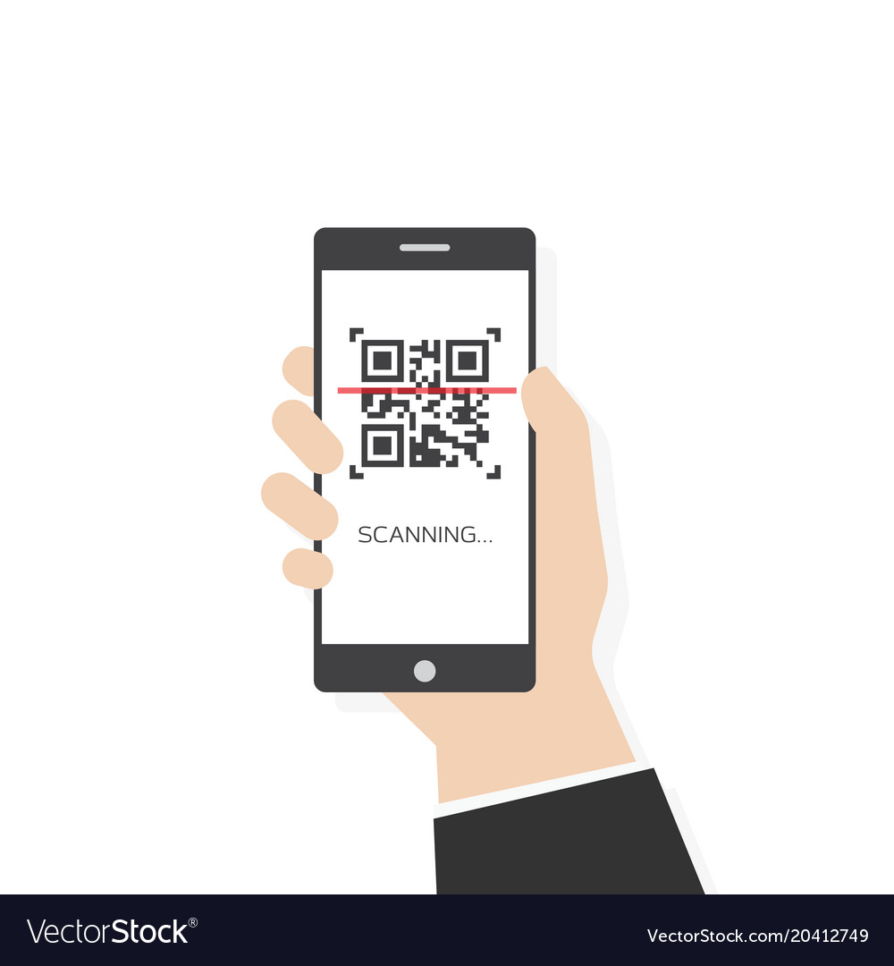 Phone with qr code Royalty Free Vector Image - VectorStock