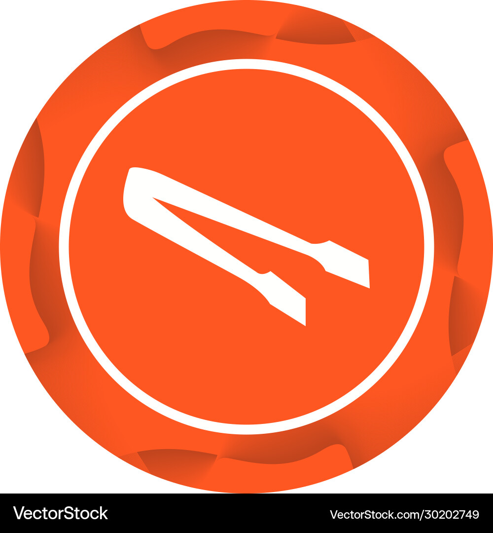 Unique tongs glyph icon Royalty Free Vector Image