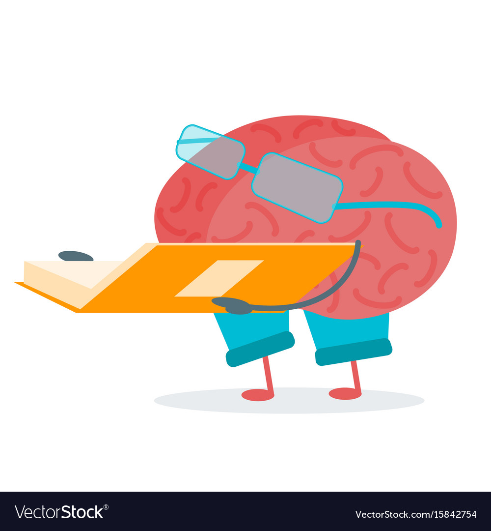 Cartoon brain activity Royalty Free Vector Image