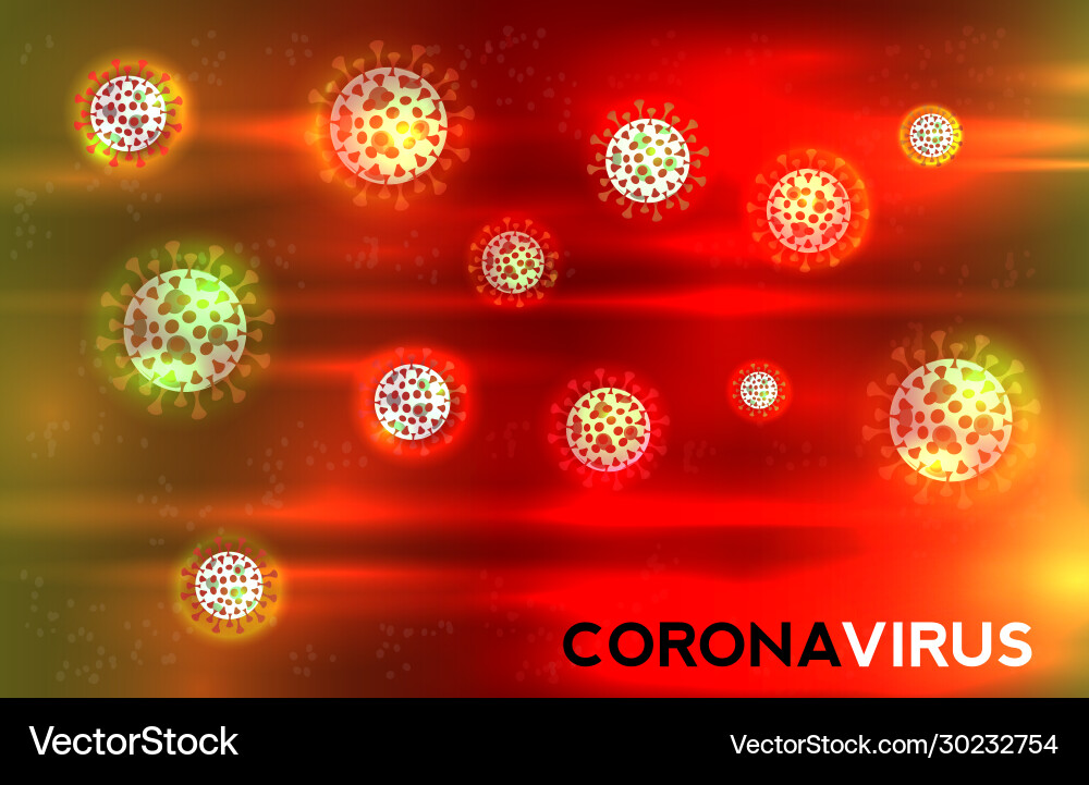 Color covid-19 with text corona Royalty Free Vector Image