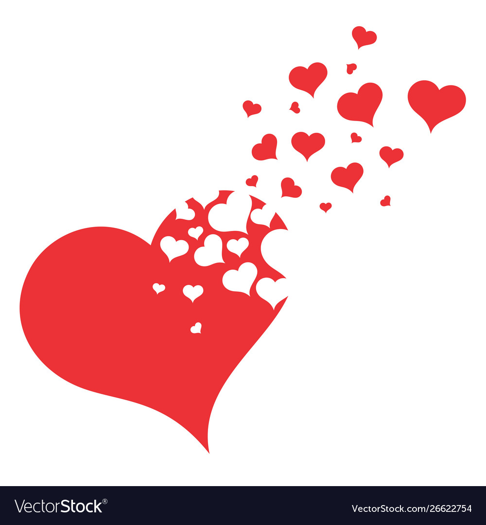 Symbol broken heart Royalty Free Vector Image - VectorStock
