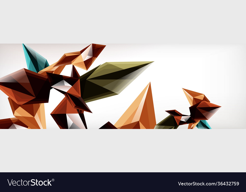 3d triangles and pyramids abstract Royalty Free Vector Image