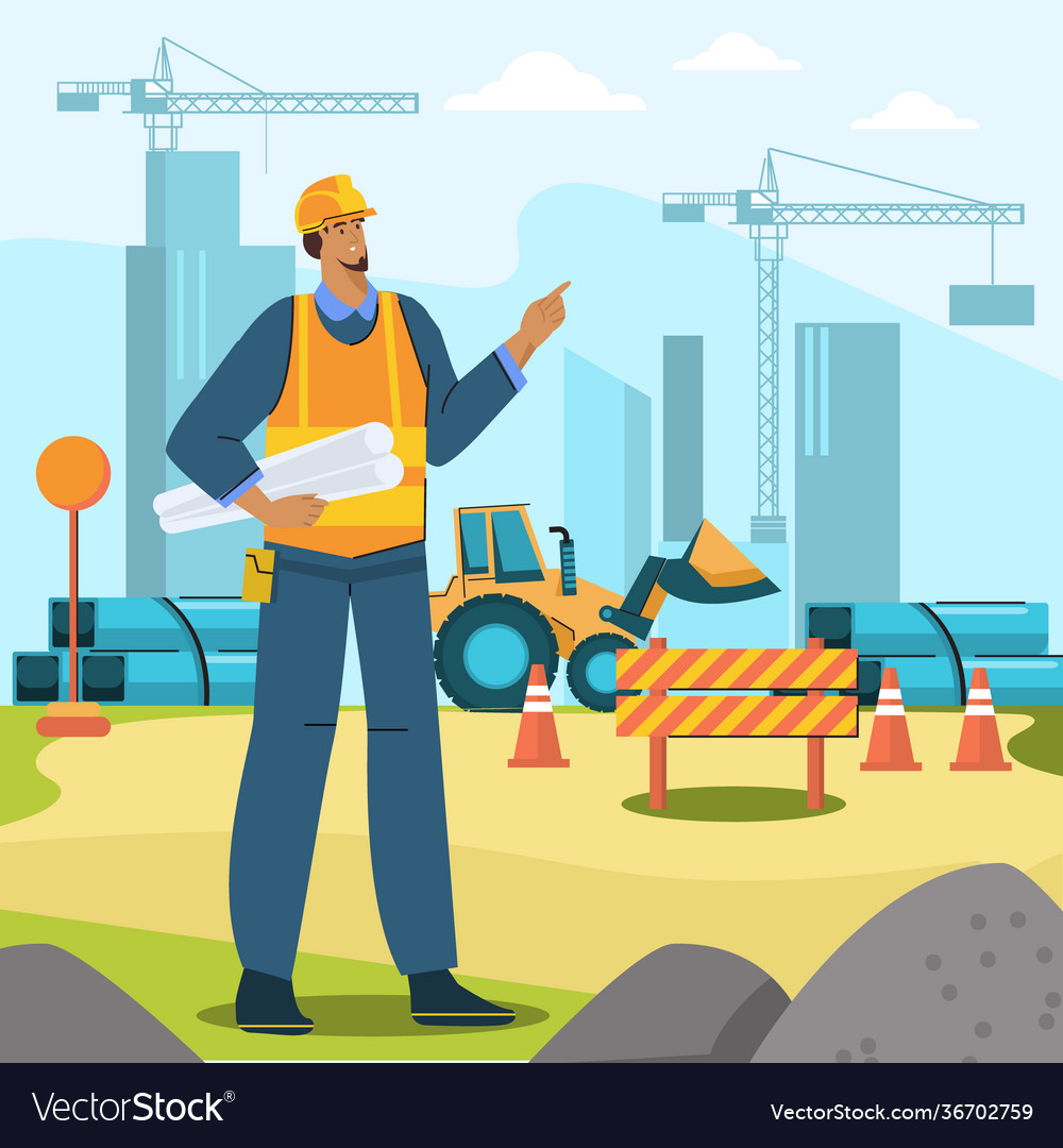 Engineering and construction Royalty Free Vector Image