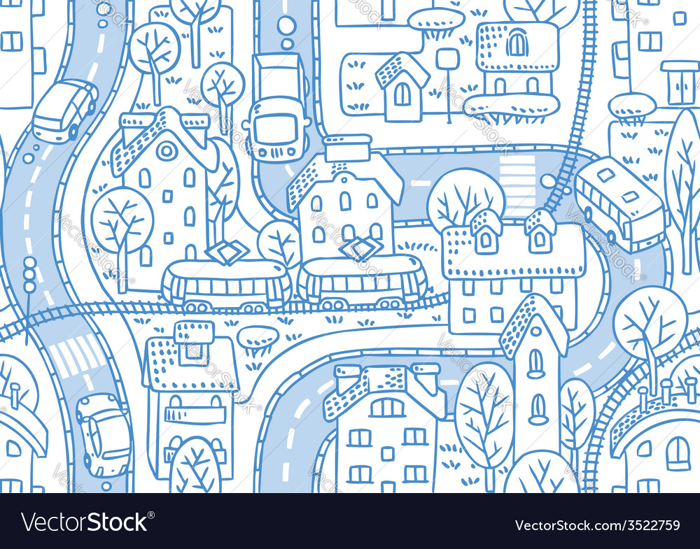 Road seamless pattern Royalty Free Vector Image