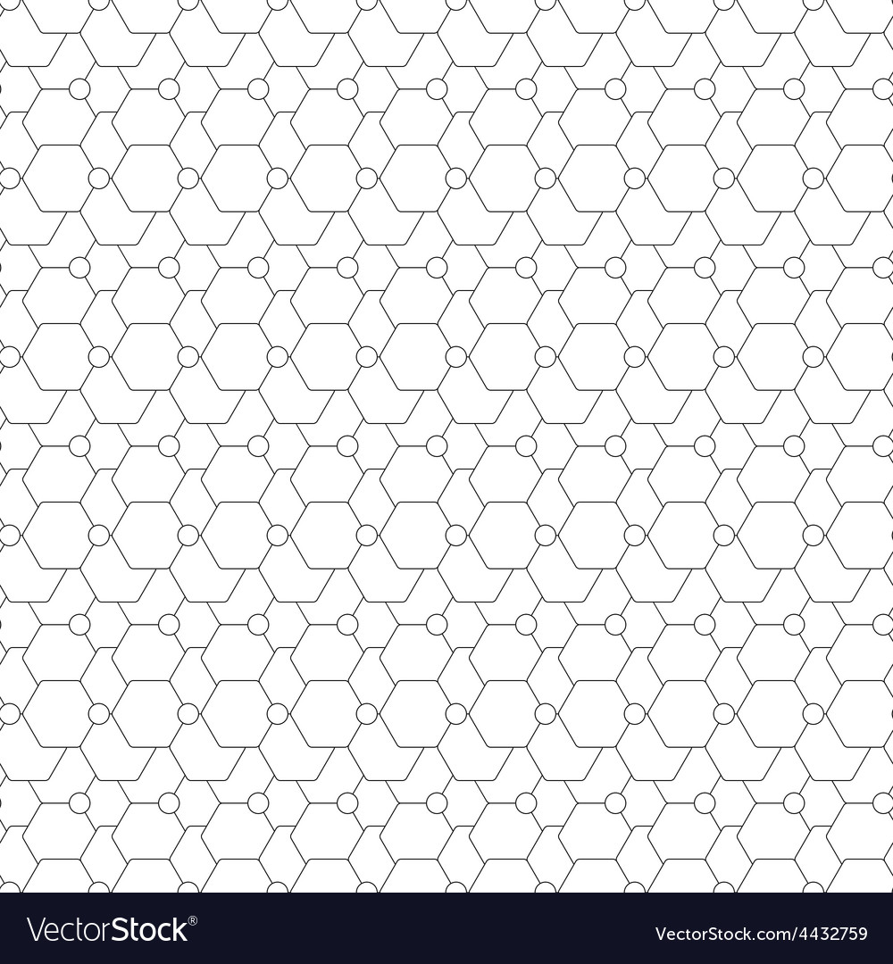 Seamless pattern with hexagons repeating modern Vector Image