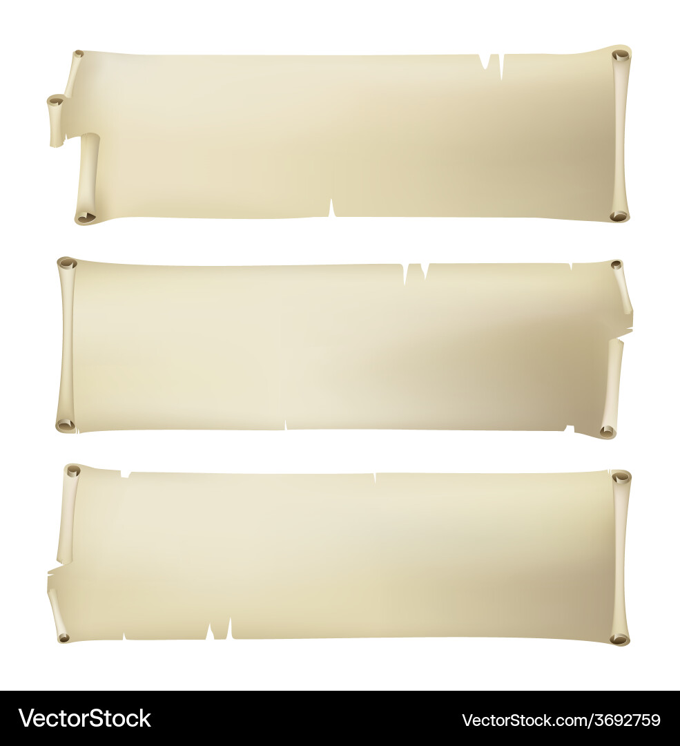 Set of old paper banners Royalty Free Vector Image