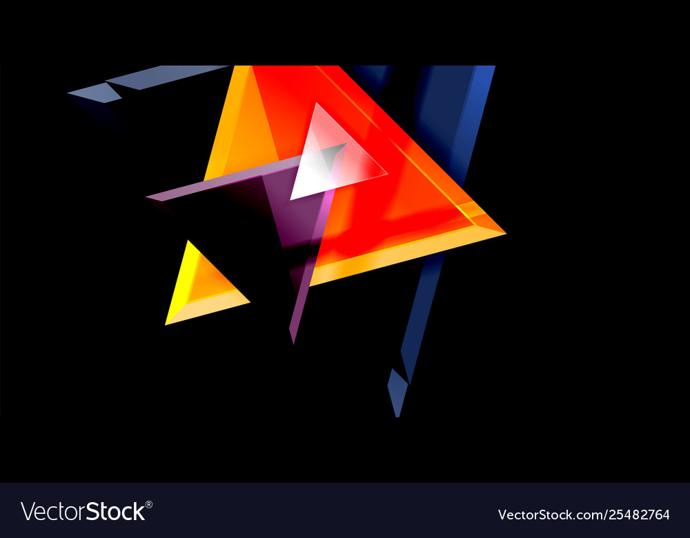 Dynamic triangle composition abstract background Vector Image