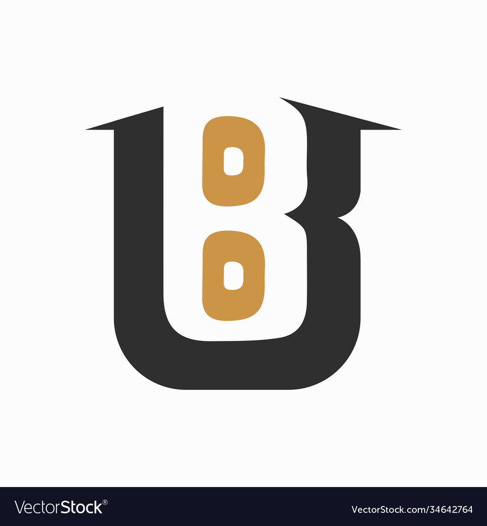 Initial letter ub logo or bu design Royalty Free Vector