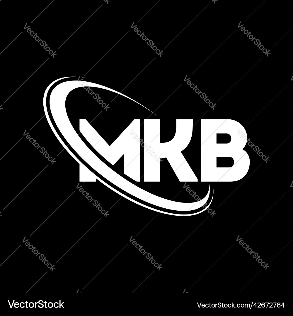 Mkb logo letter letter logo design Royalty Free Vector Image