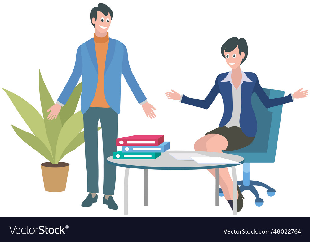 Office workers work involves various Royalty Free Vector