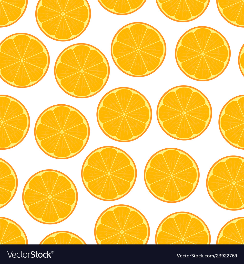 Orange seamless pattern Royalty Free Vector Image