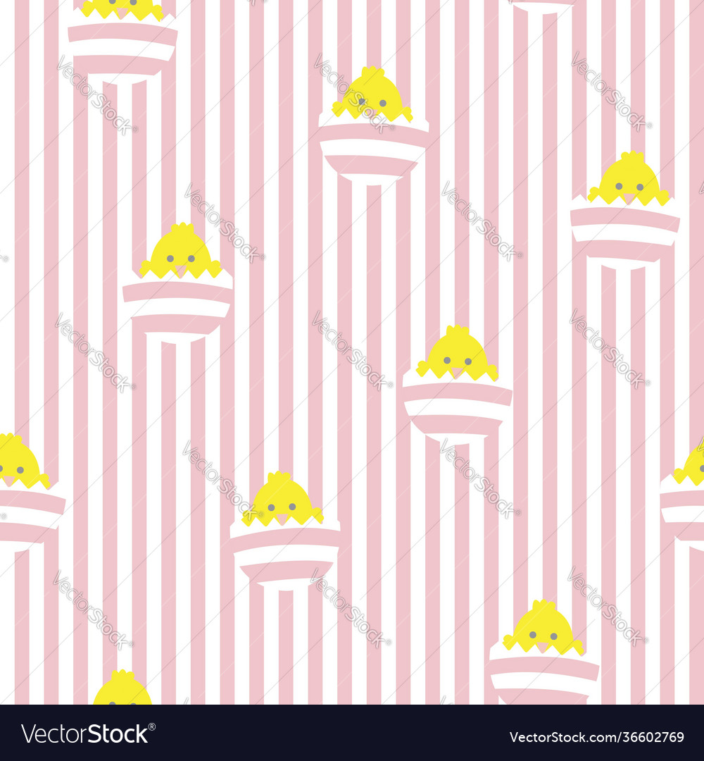 Pink easter egg seamless pattern background Vector Image