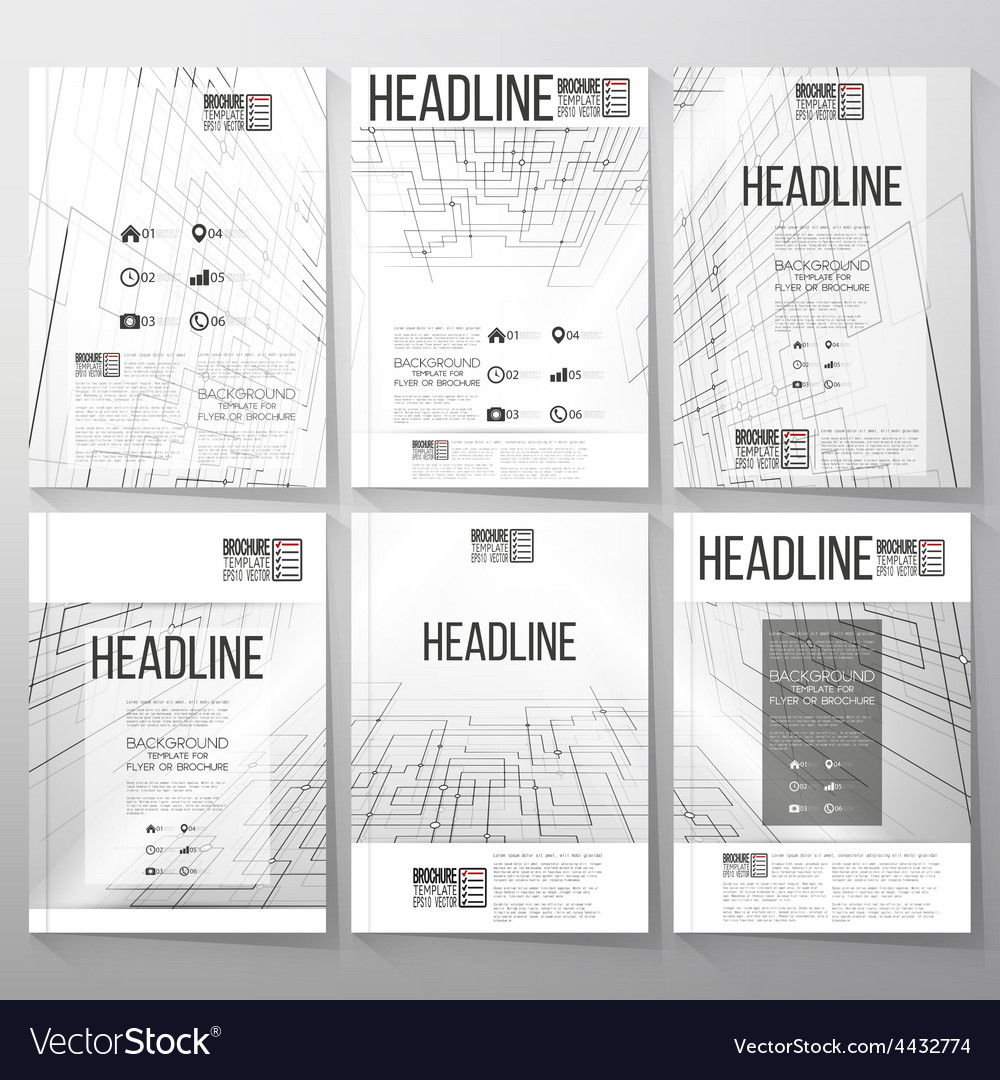 Technical construction with connected lines Vector Image