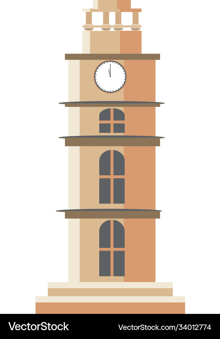 Turkish tower building detailed style icon Vector Image
