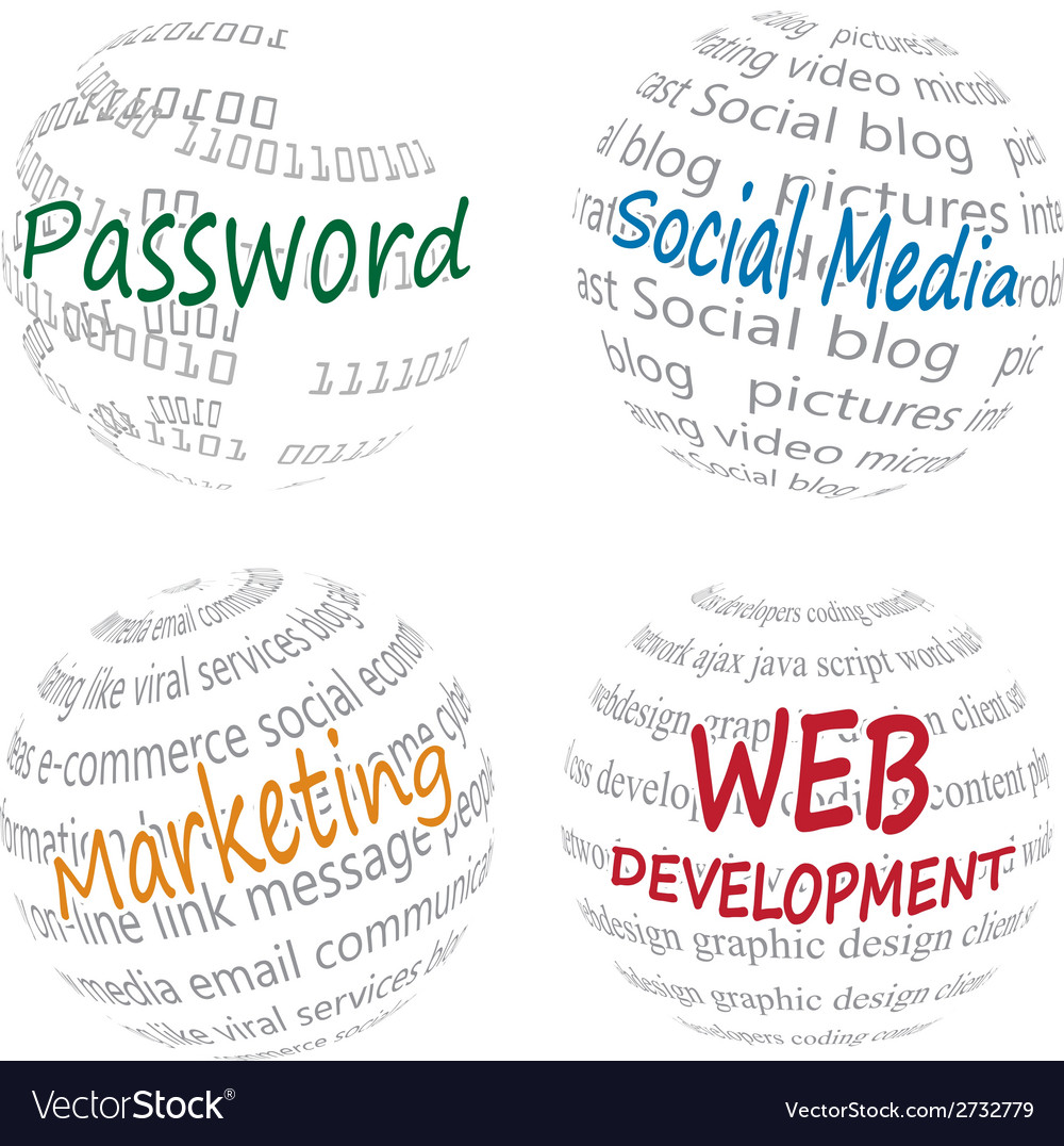Circle Shape Made With Words Royalty Free Vector Image