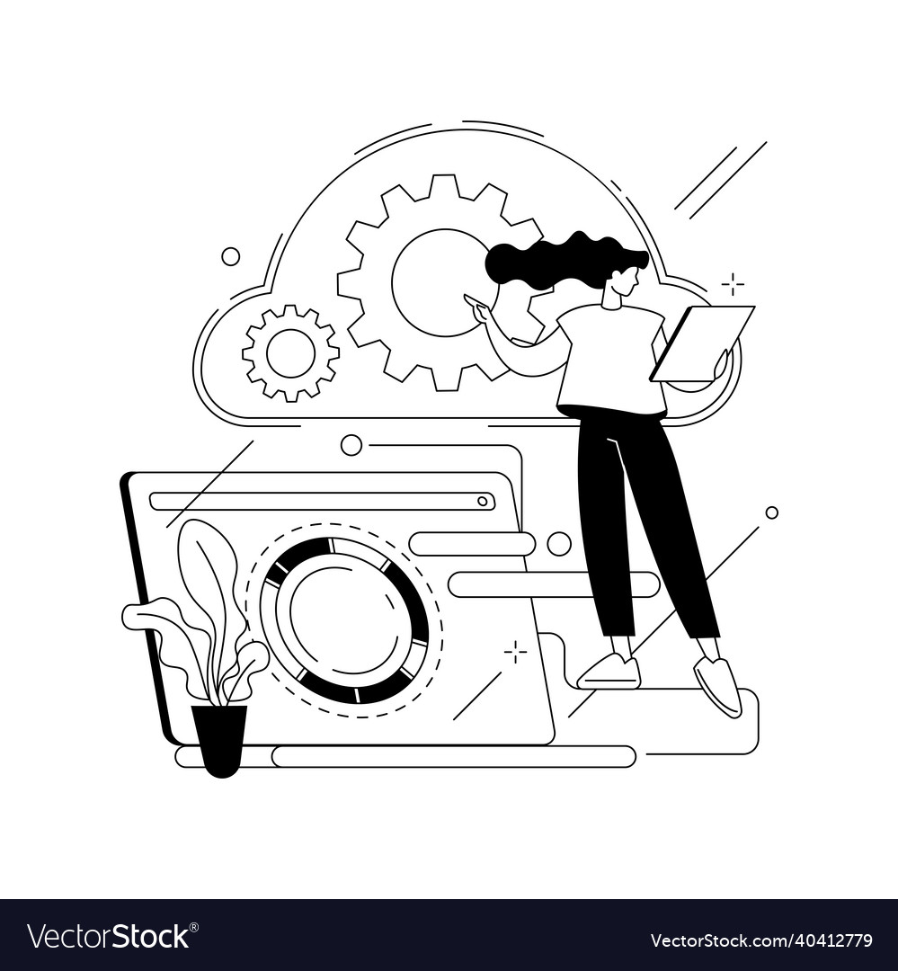 Cloud engineering abstract concept Royalty Free Vector Image