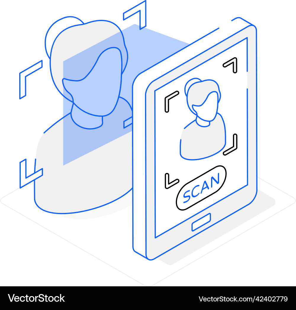 Face detection Royalty Free Vector Image - VectorStock