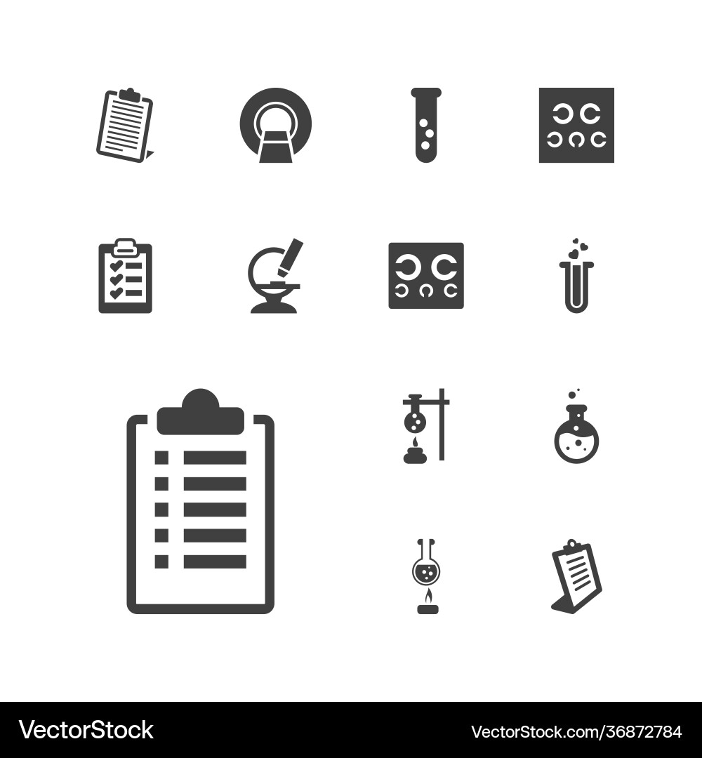 13 test icons Royalty Free Vector Image - VectorStock