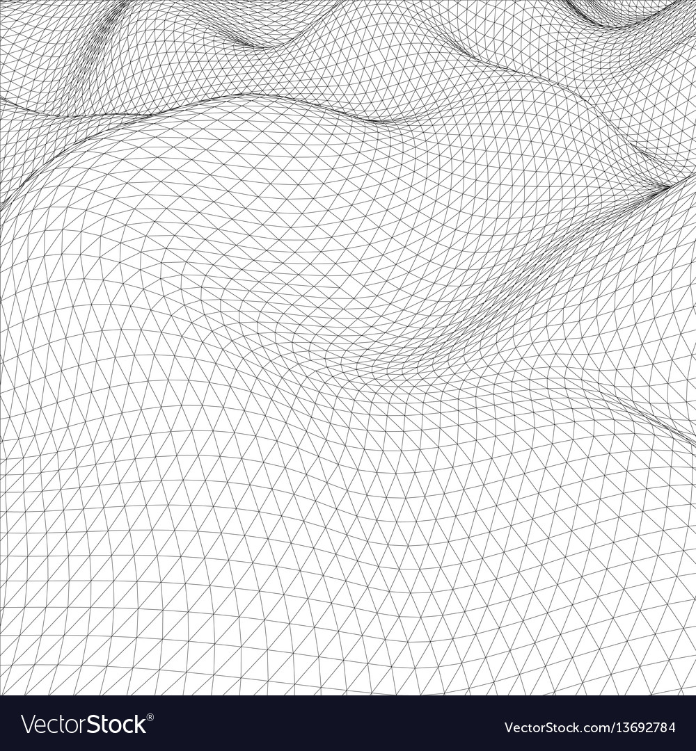 Abstract wire-frame grid Royalty Free Vector Image