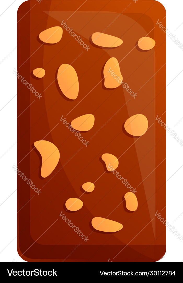 Chocolate nut biscuit icon cartoon style Vector Image